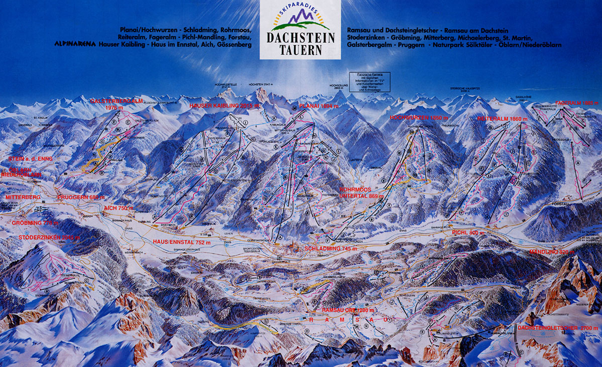 Schladming Piste Map | trails & marked ski runs | SNO